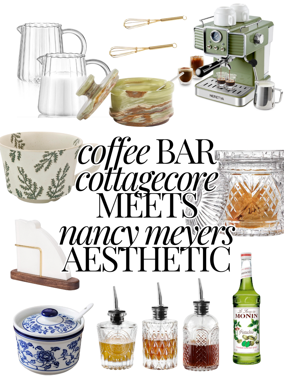 How to Style a Coffee Bar: Nancy Meyers Meets Cottagecore Aesthetic ...